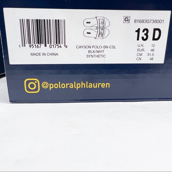 Polo Ralph Lauren | Shoes | Polo Ralph Lauren Cayson Logo Pool Slide ...